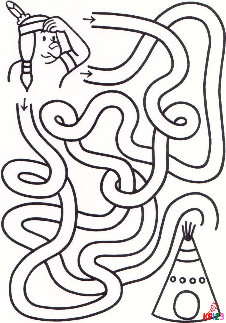 1. Gratis doolhof kleurplaat – PrintableColoring Pages