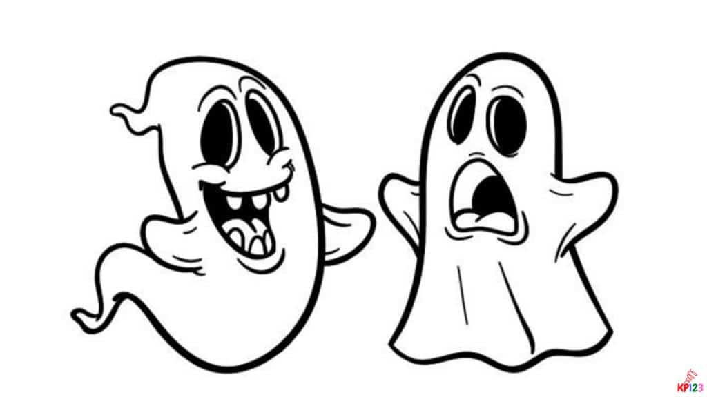 Spook kleurplaat gratis printen